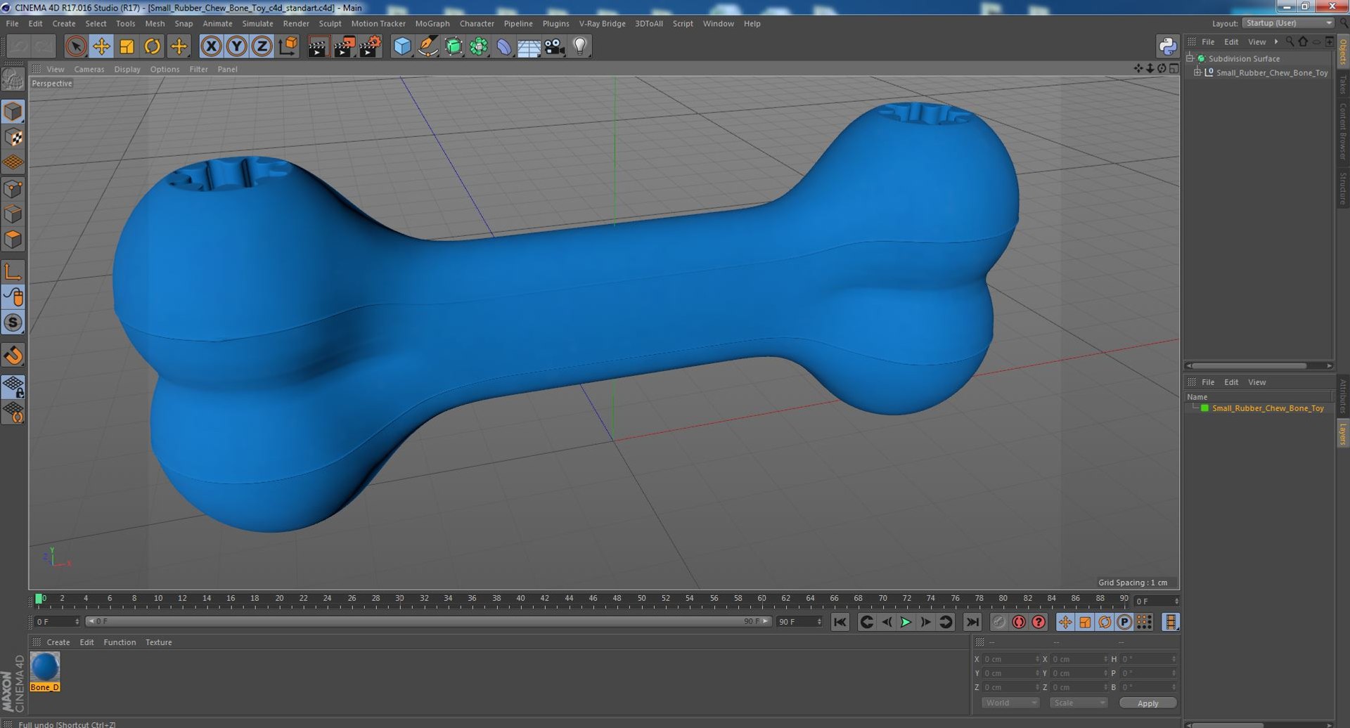 3D Small Rubber Chew Bone Toy - TurboSquid 1926872