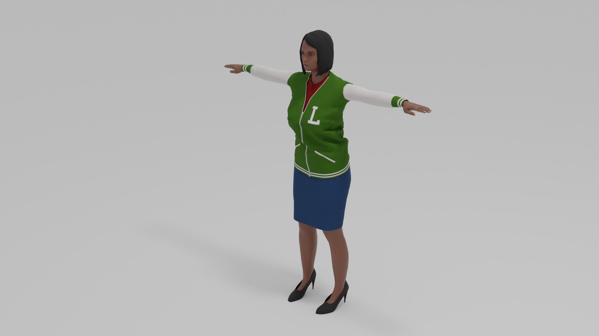 Afro-American Woman T-Pose Model - TurboSquid 2069563