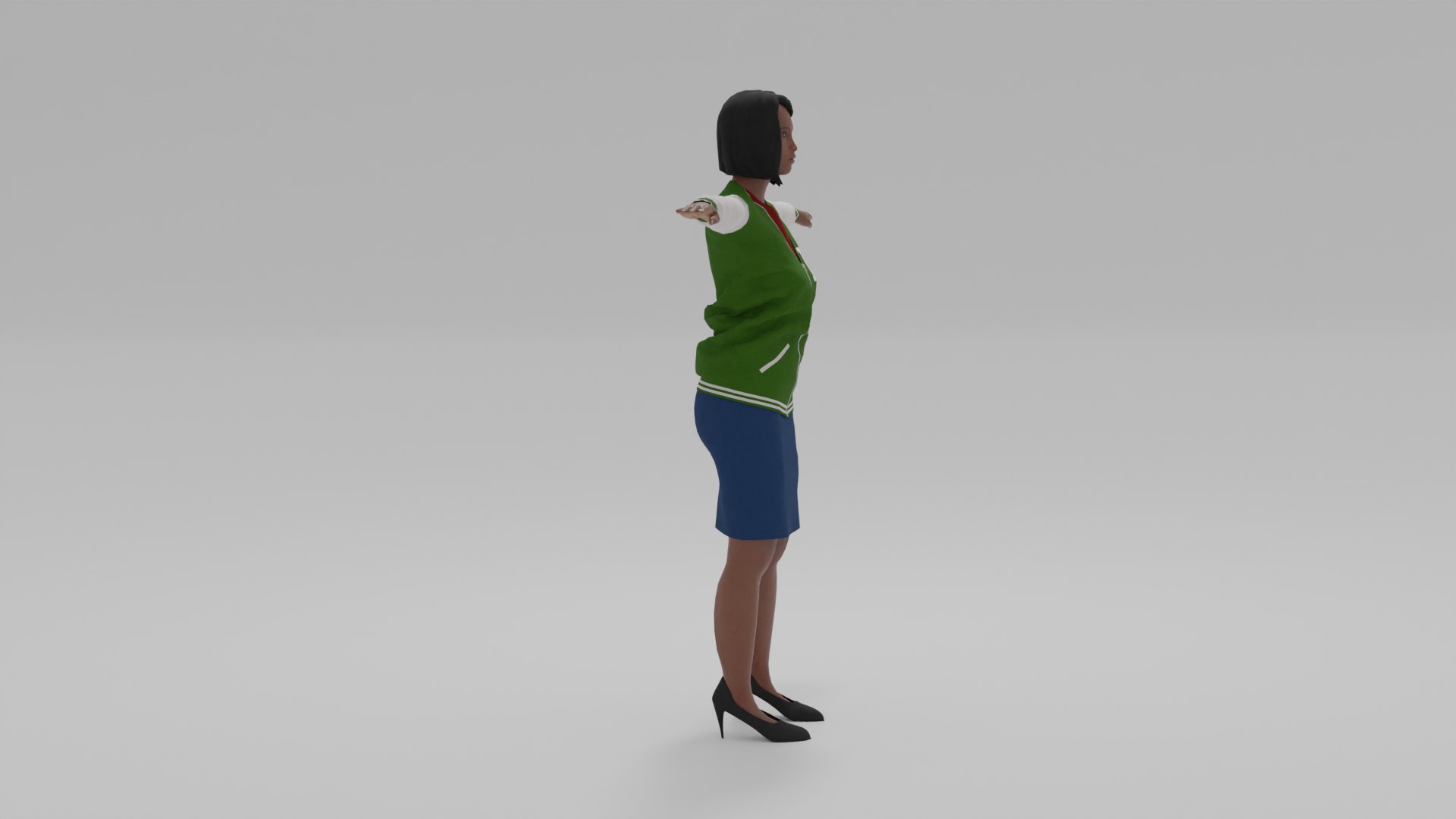 Afro-American Woman T-Pose Model - TurboSquid 2069563