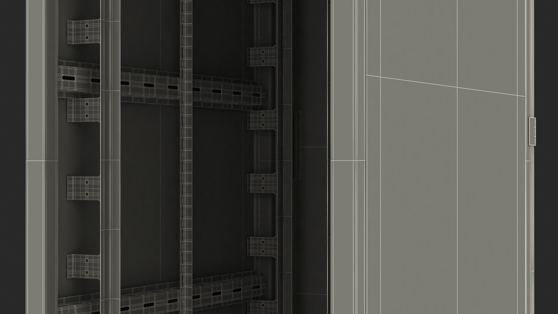 White 33U Floor Standing Rack Cabinet 3D model - TurboSquid 1845218