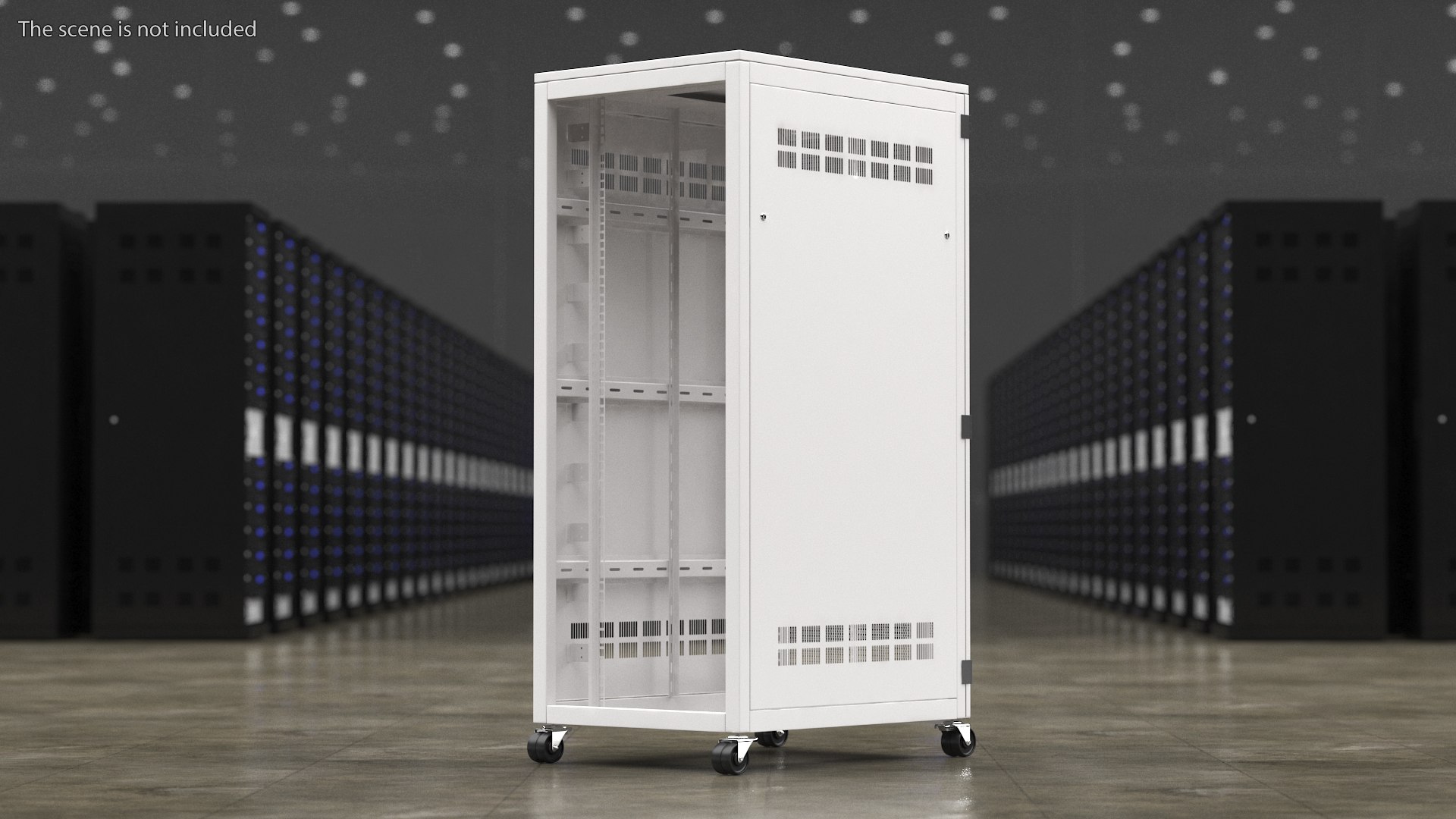 White 33U Floor Standing Rack Cabinet 3D model - TurboSquid 1845218