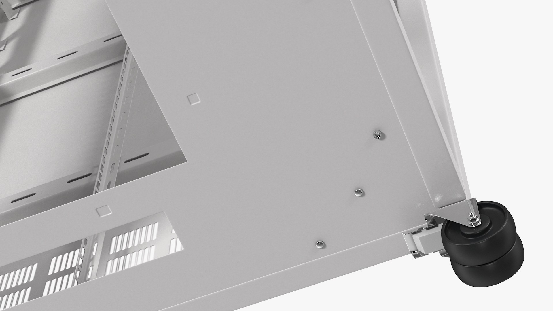 White 33U Floor Standing Rack Cabinet 3D model - TurboSquid 1845218