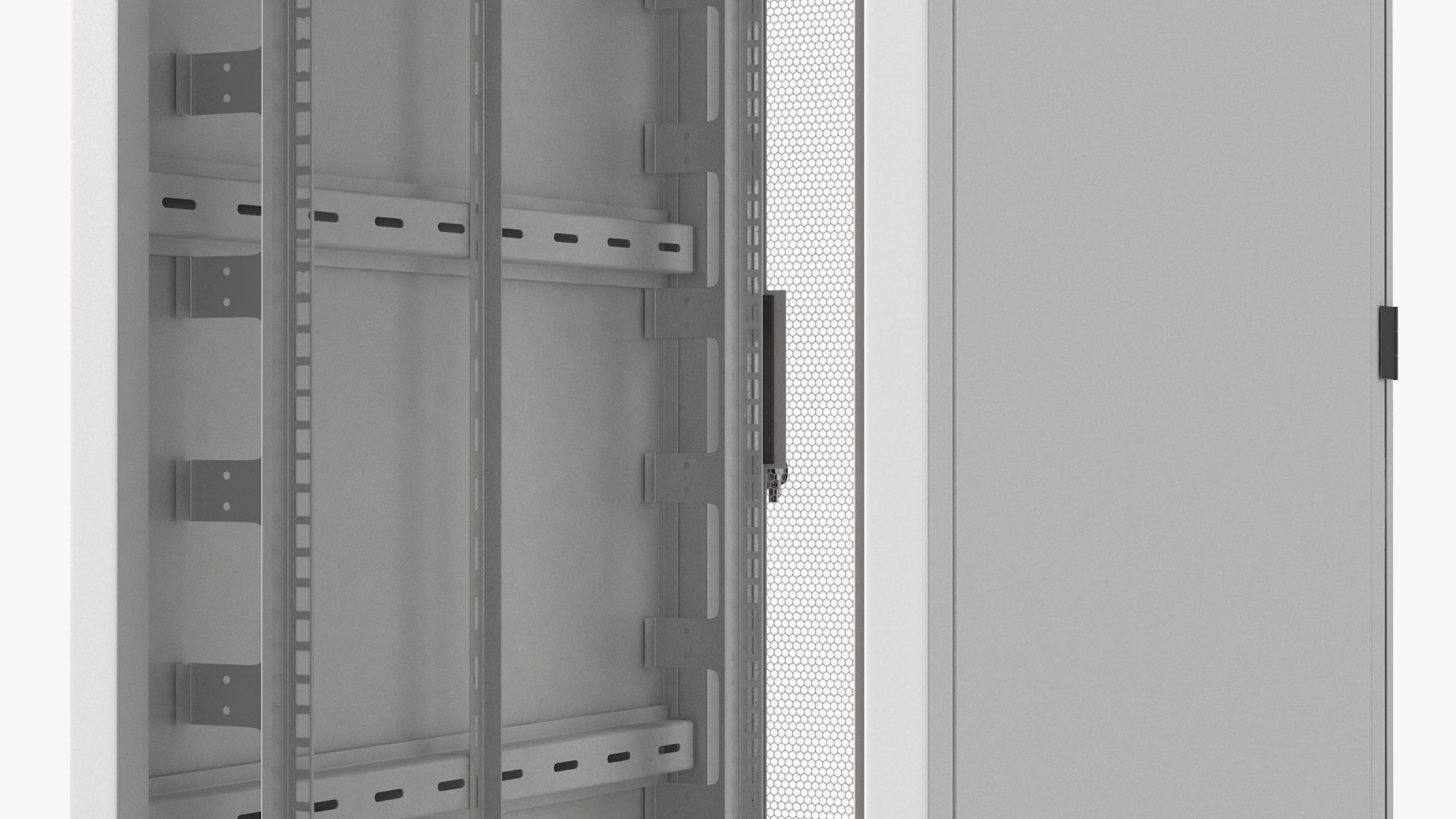 White 33U Floor Standing Rack Cabinet 3D model - TurboSquid 1845218