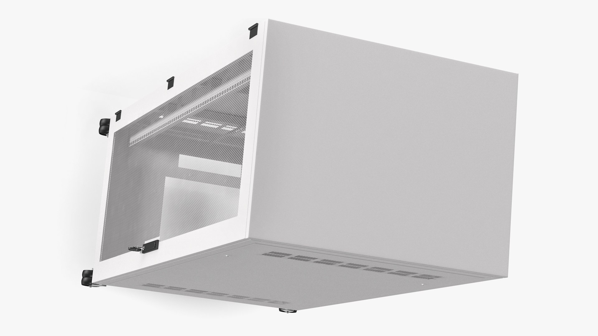 White 33U Floor Standing Rack Cabinet 3D model - TurboSquid 1845218