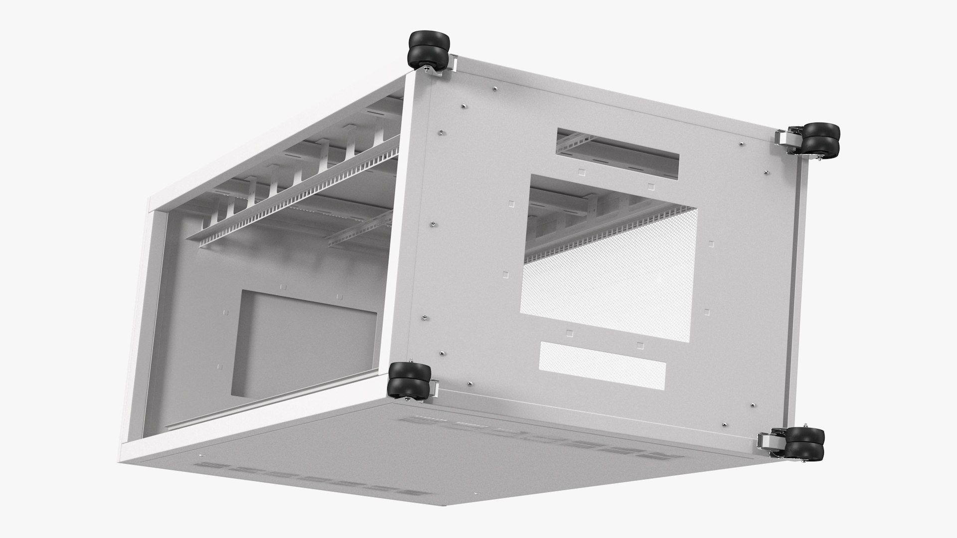 White 33U Floor Standing Rack Cabinet 3D model - TurboSquid 1845218