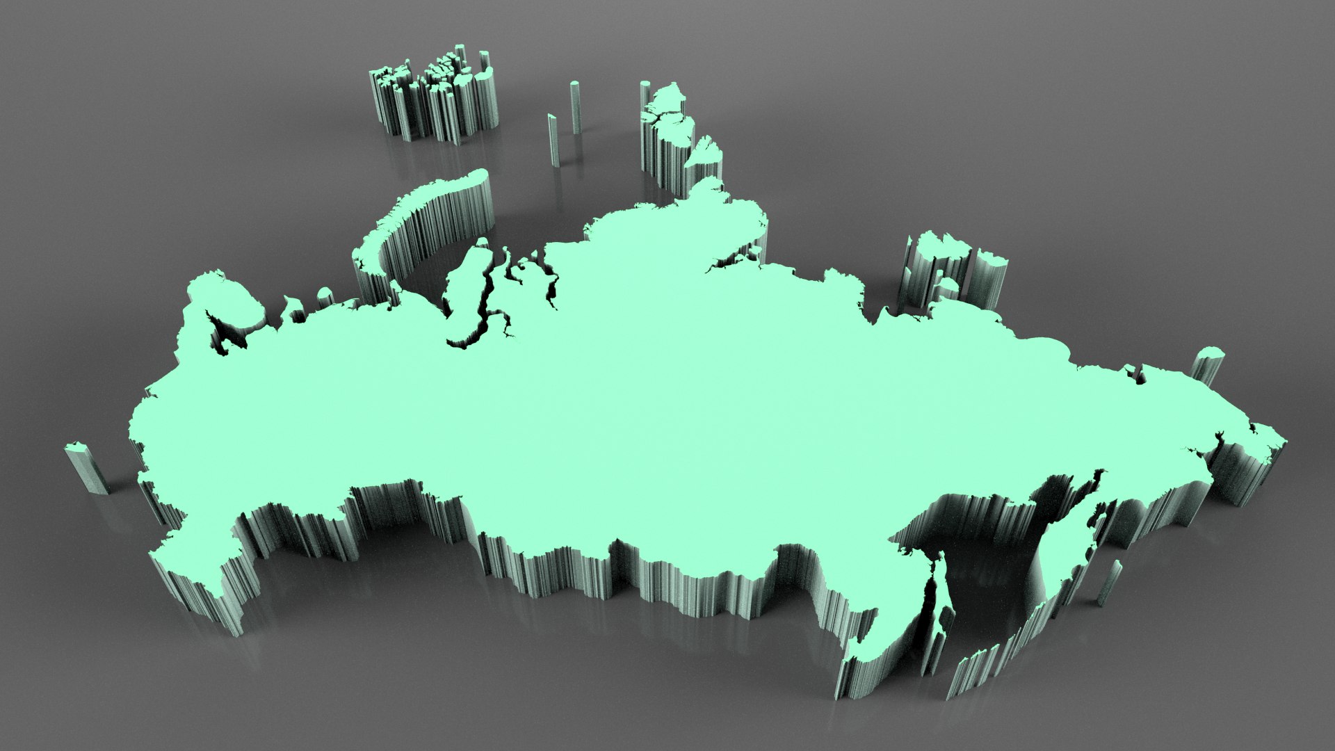 3D Russia 3D Map - TurboSquid 1959326