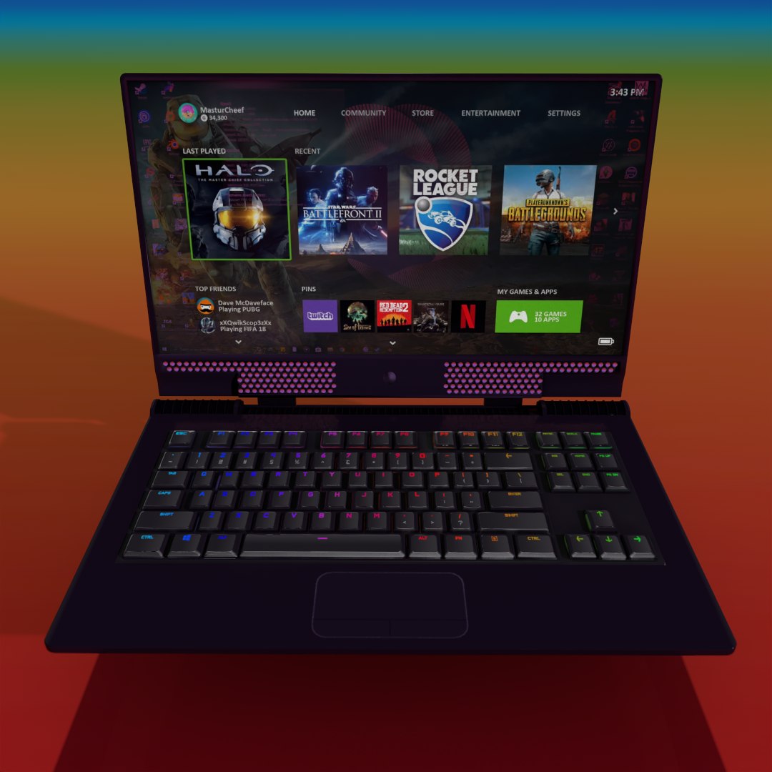 Gaming Laptop AlienWare 3D Model - TurboSquid 2096520