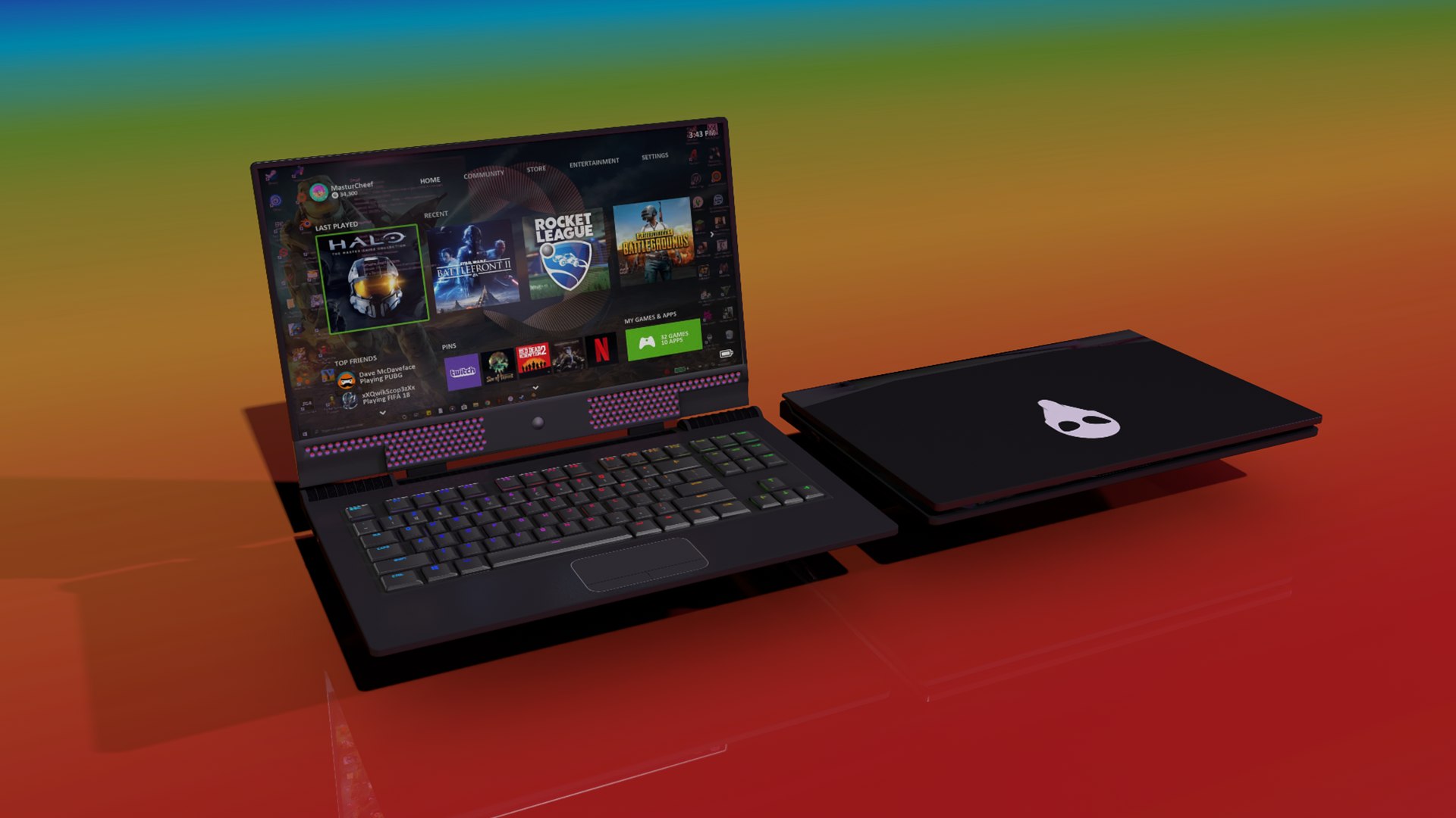 Gaming Laptop AlienWare 3D Model - TurboSquid 2096520