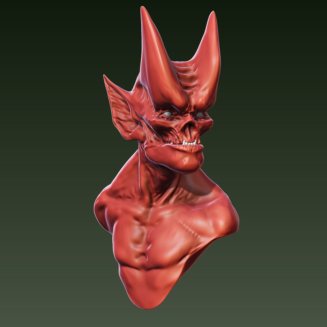 Free Demon Head 3d Model