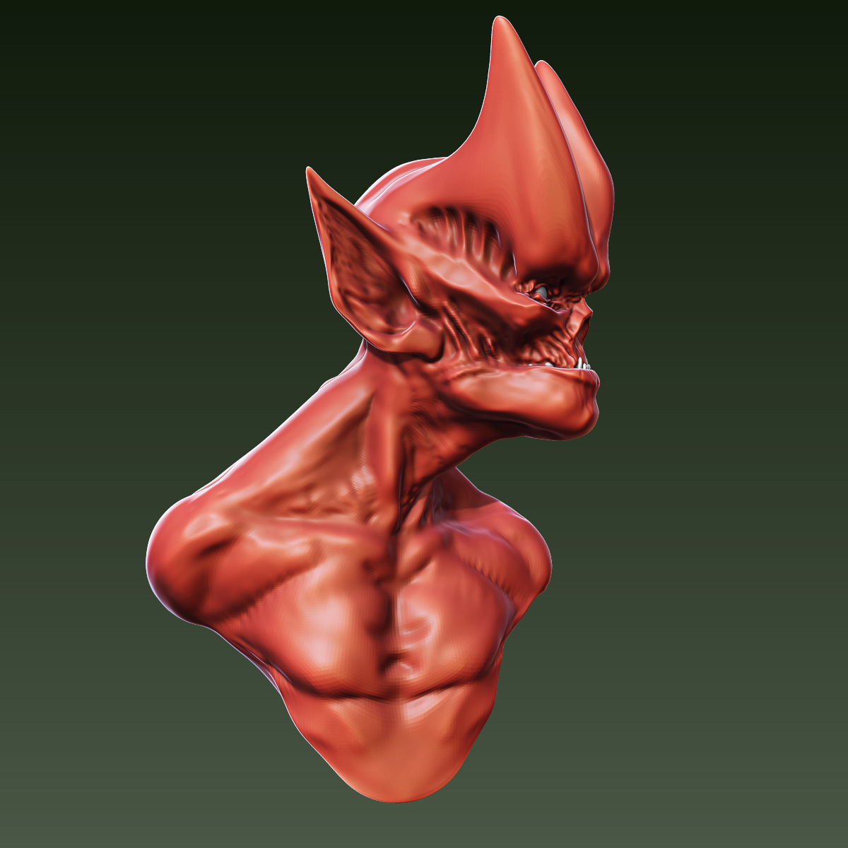 free demon head 3d model