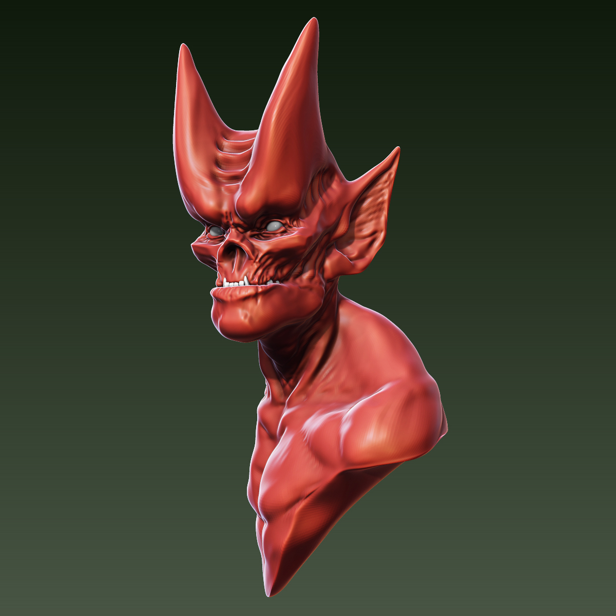 free demon head 3d model