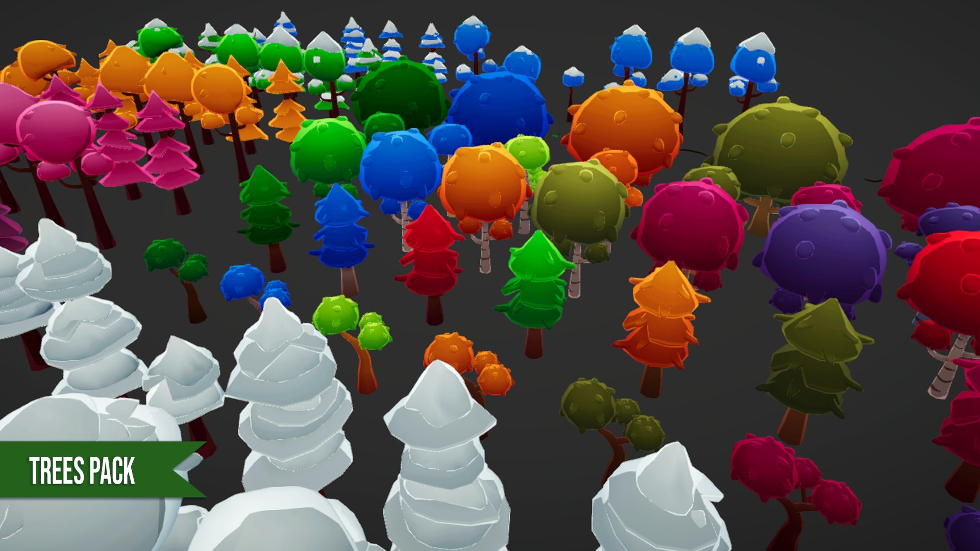 3D Trees Pack 200 Tree Assets Model - TurboSquid 2029114