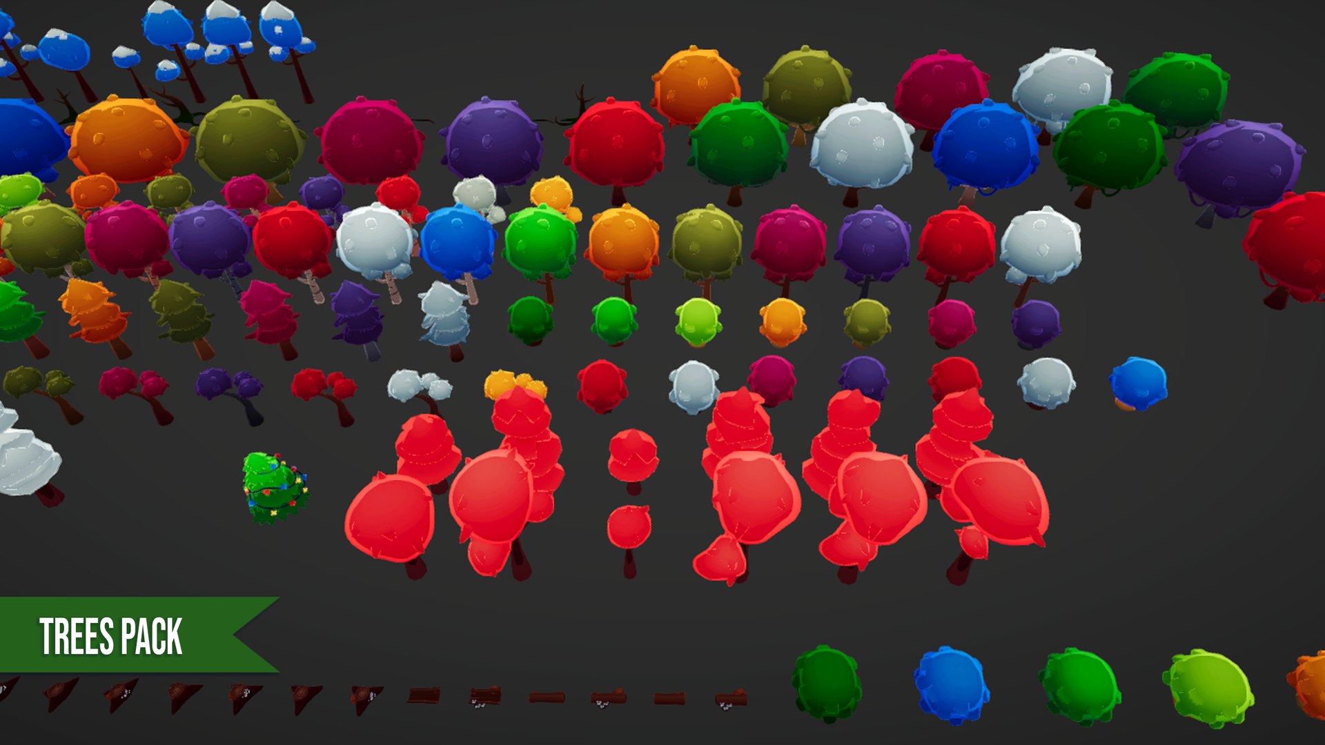 3D Trees Pack 200 Tree Assets Model - TurboSquid 2029114