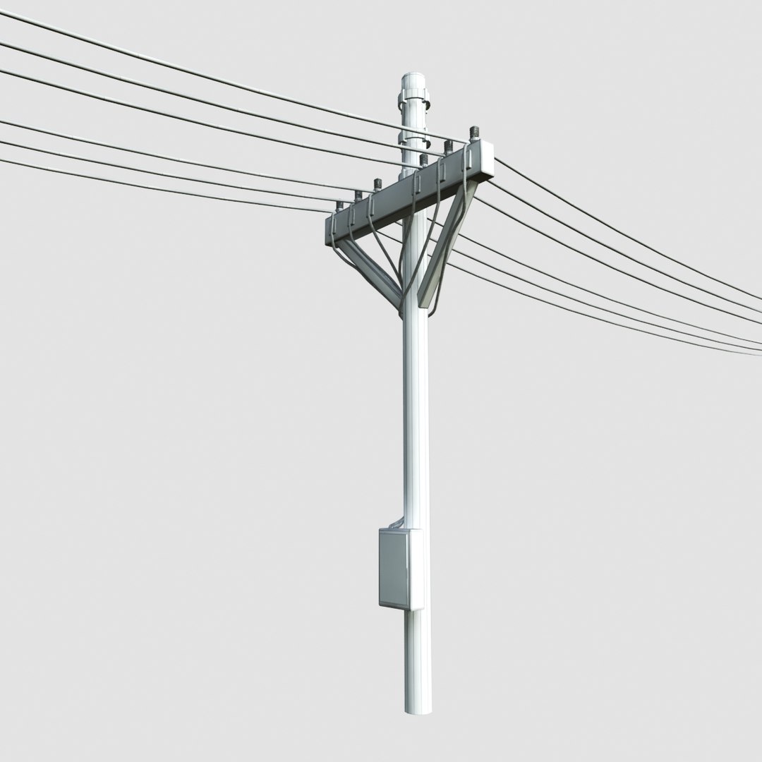 Electric Pole Model - TurboSquid 1234649