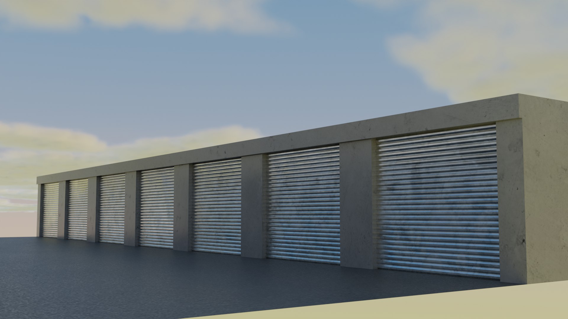 3D Model Low Poly Garages - TurboSquid 2261694