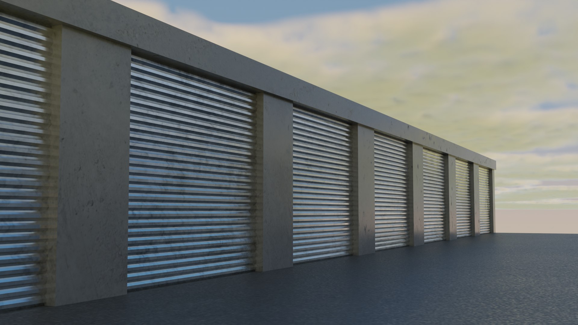 3D Model Low Poly Garages - TurboSquid 2261694