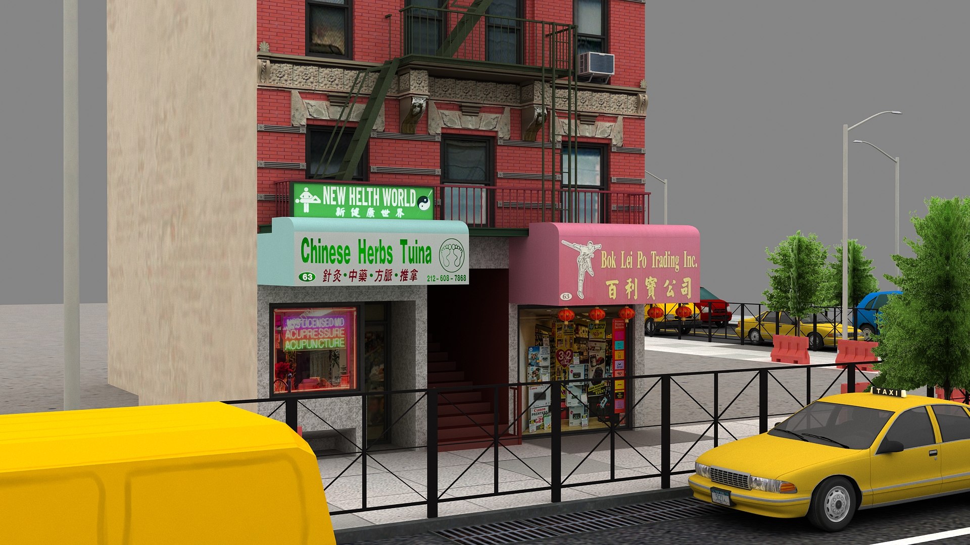 3D Model Chinatown Manhattan Building 07 - TurboSquid 1860482