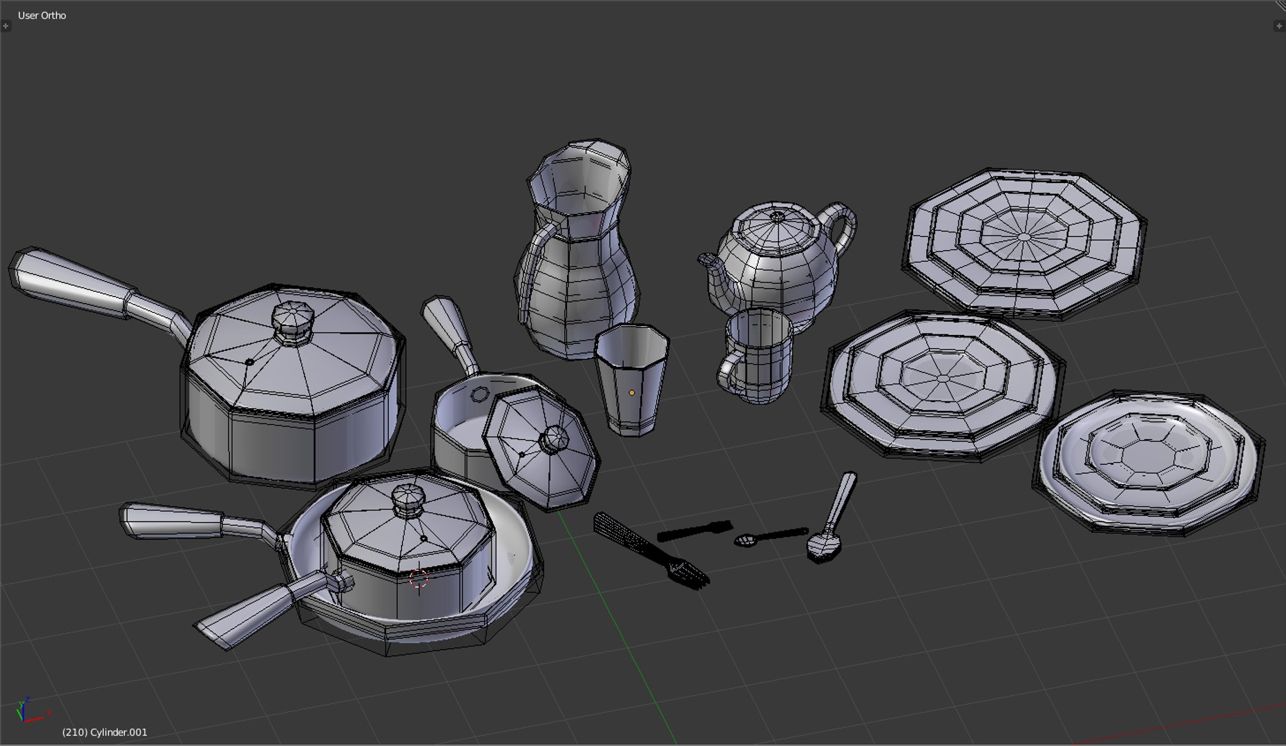 Kitchen utensils 3D model - TurboSquid 1309043