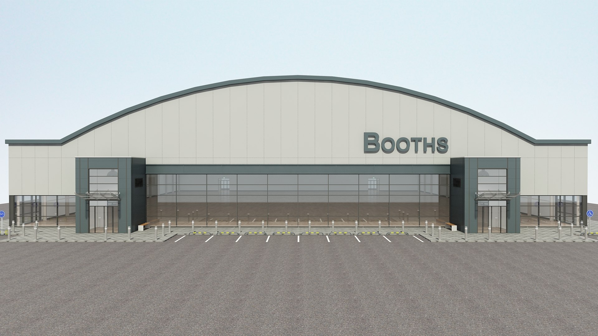 Supermarket Building 3D model - TurboSquid 1970576