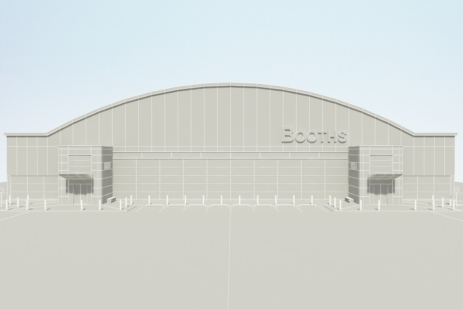 Supermarket Building 3D model - TurboSquid 1970576