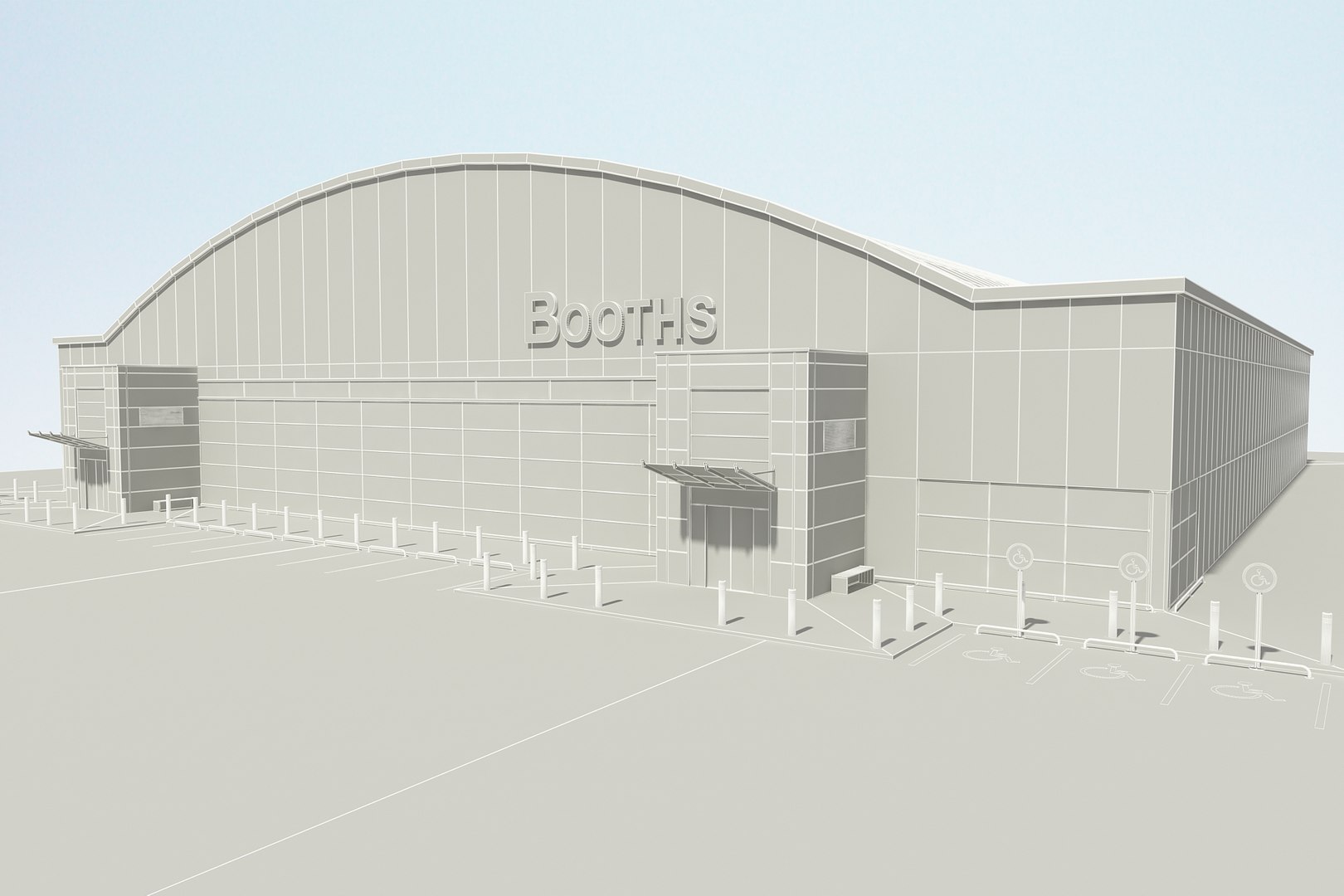 Supermarket Building 3D model - TurboSquid 1970576