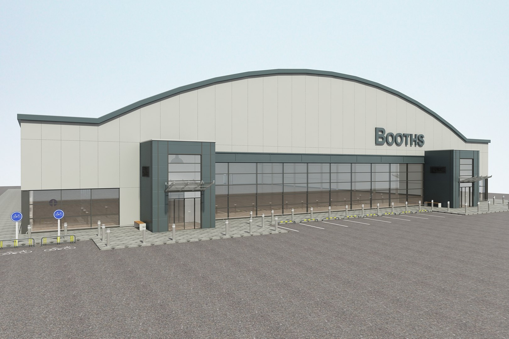 Supermarket Building 3D model - TurboSquid 1970576