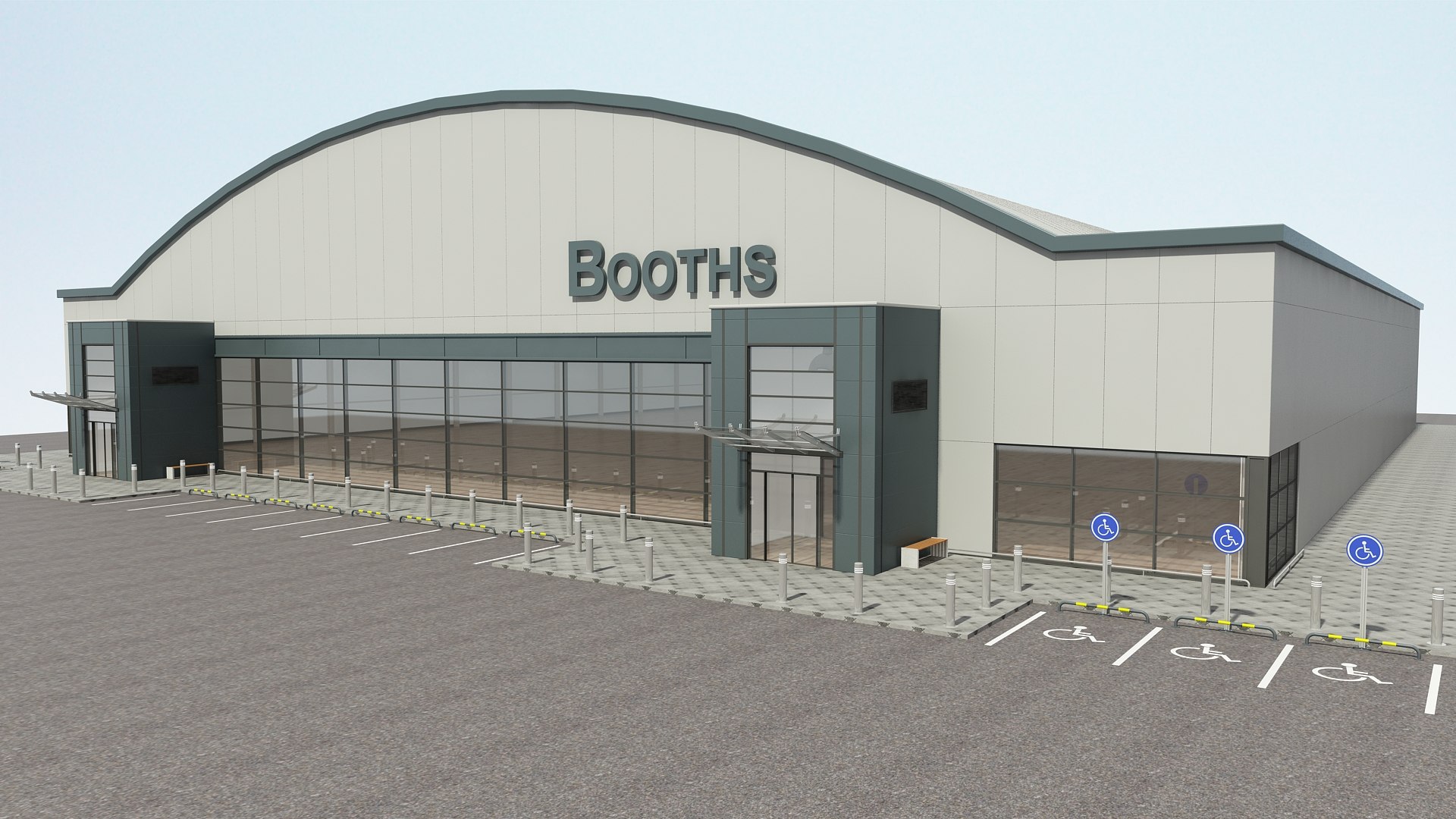Supermarket Building 3D model - TurboSquid 1970576