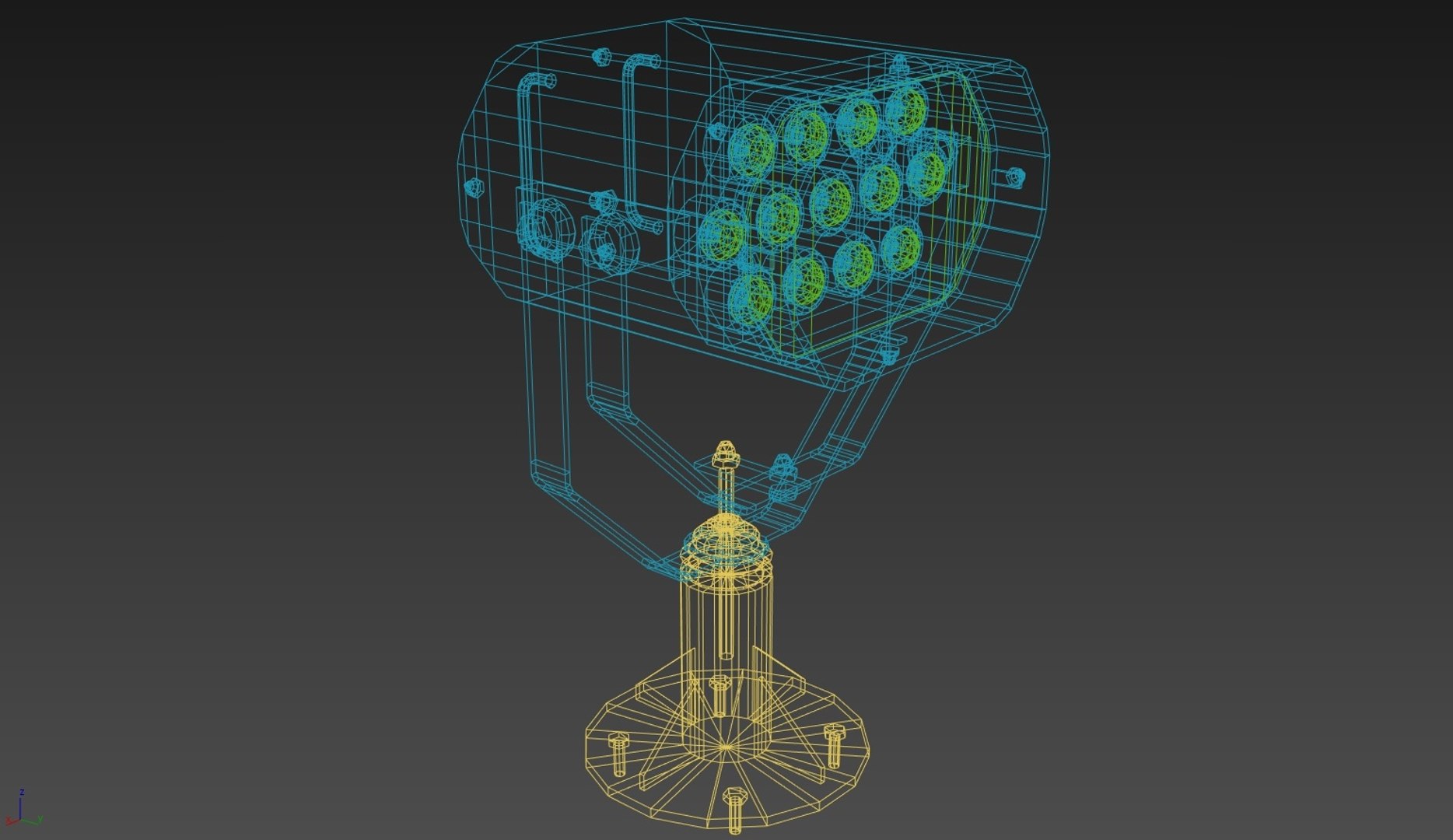 Searchlight V 2 Blue 3D Model - TurboSquid 1496731