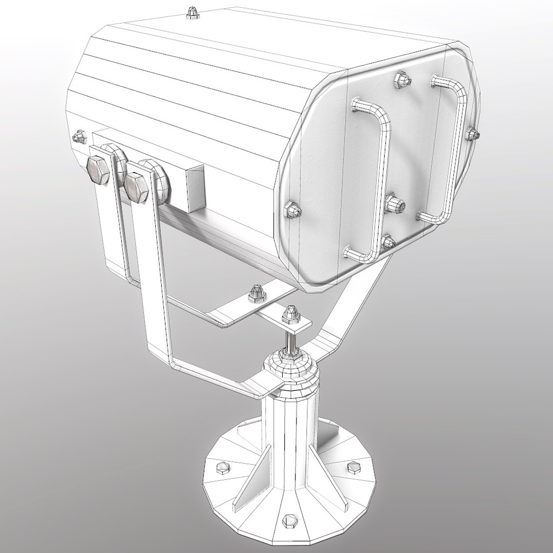 Searchlight V 2 Blue 3D Model - TurboSquid 1496731