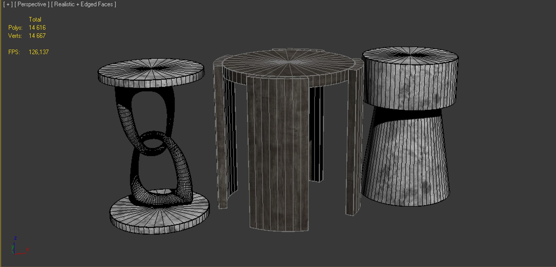 Linea chairside table 3D model - TurboSquid 1349795