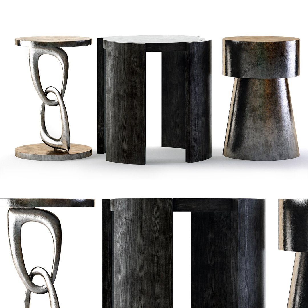 Linea chairside table 3D model - TurboSquid 1349795