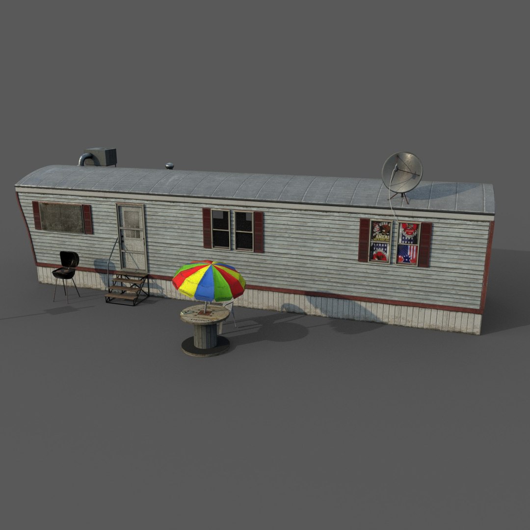 3D mobile home trailor model - TurboSquid 1288169
