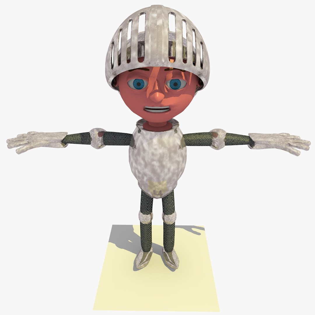 3d Knight Shining Armor Cartoon Character