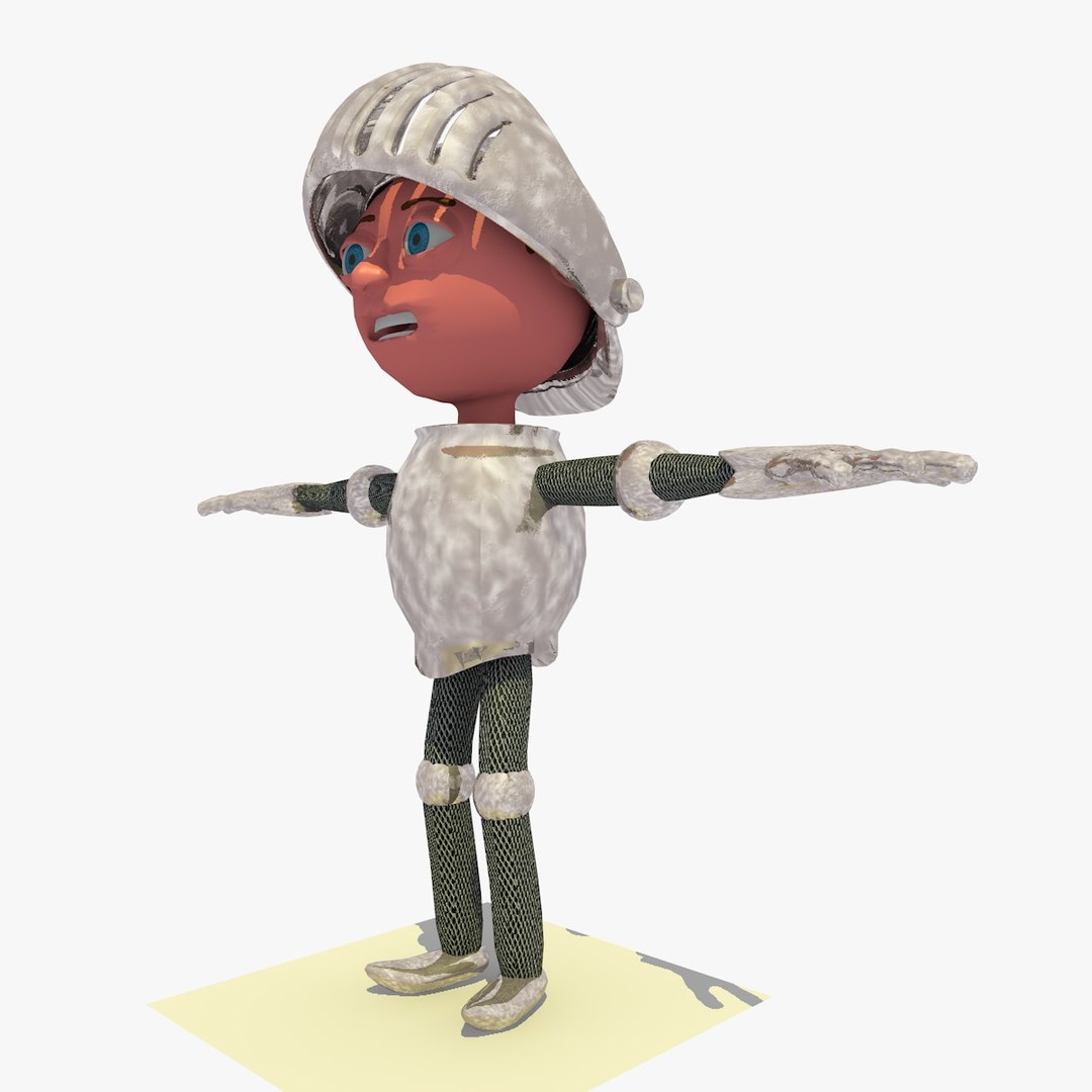 3d Knight Shining Armor Cartoon Character