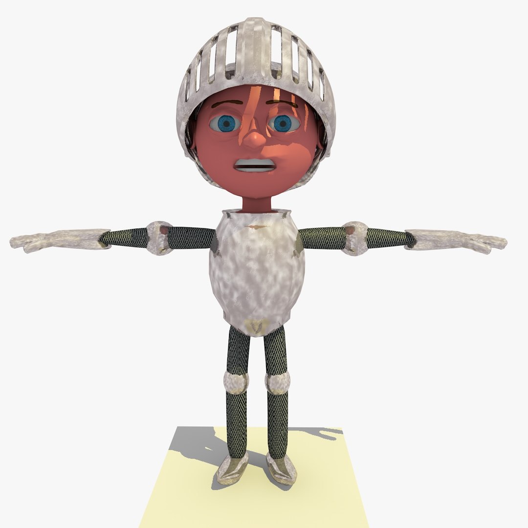 3d Knight Shining Armor Cartoon Character