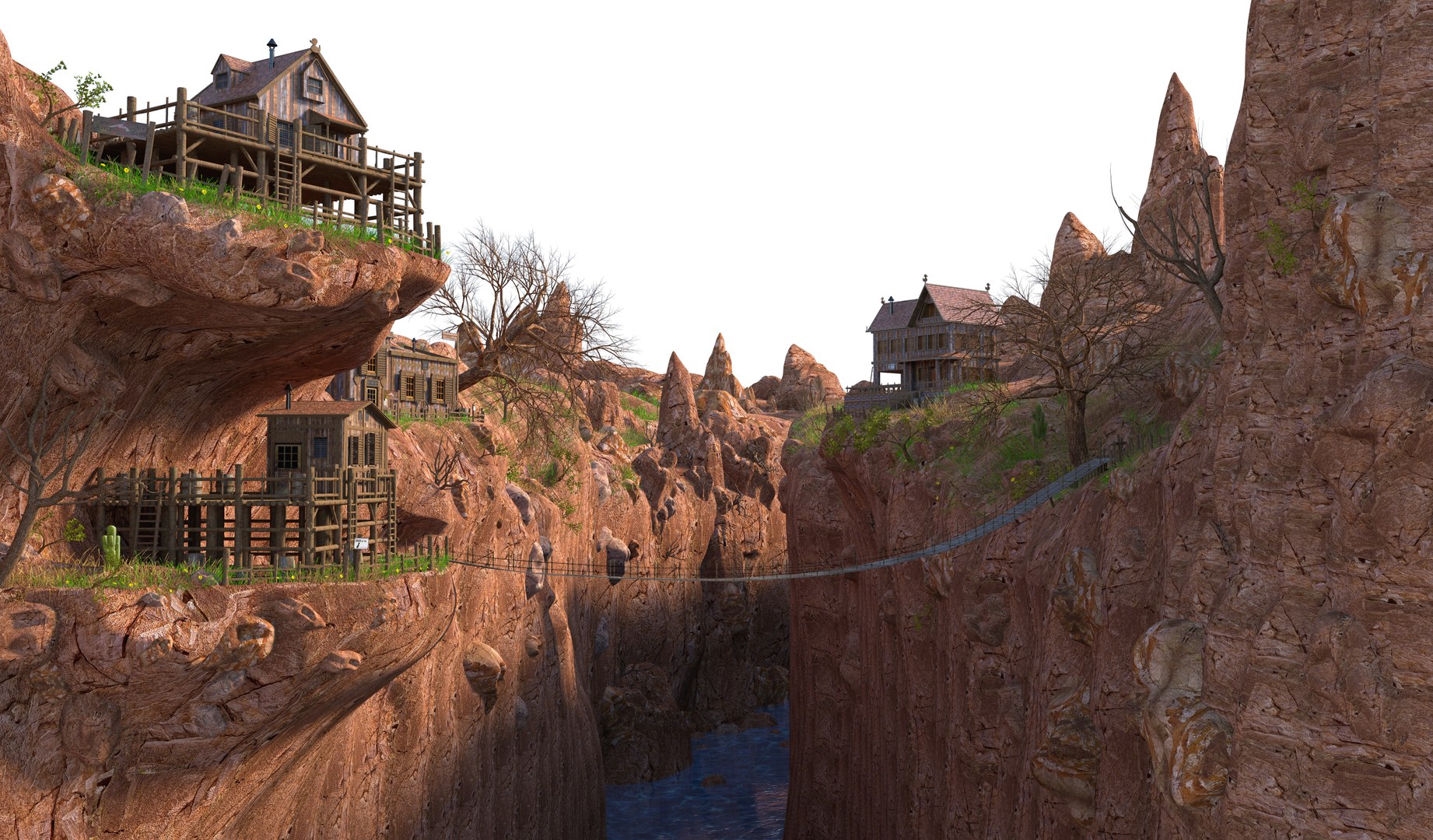 3D Landscape Western Fantasy - TurboSquid 1326396