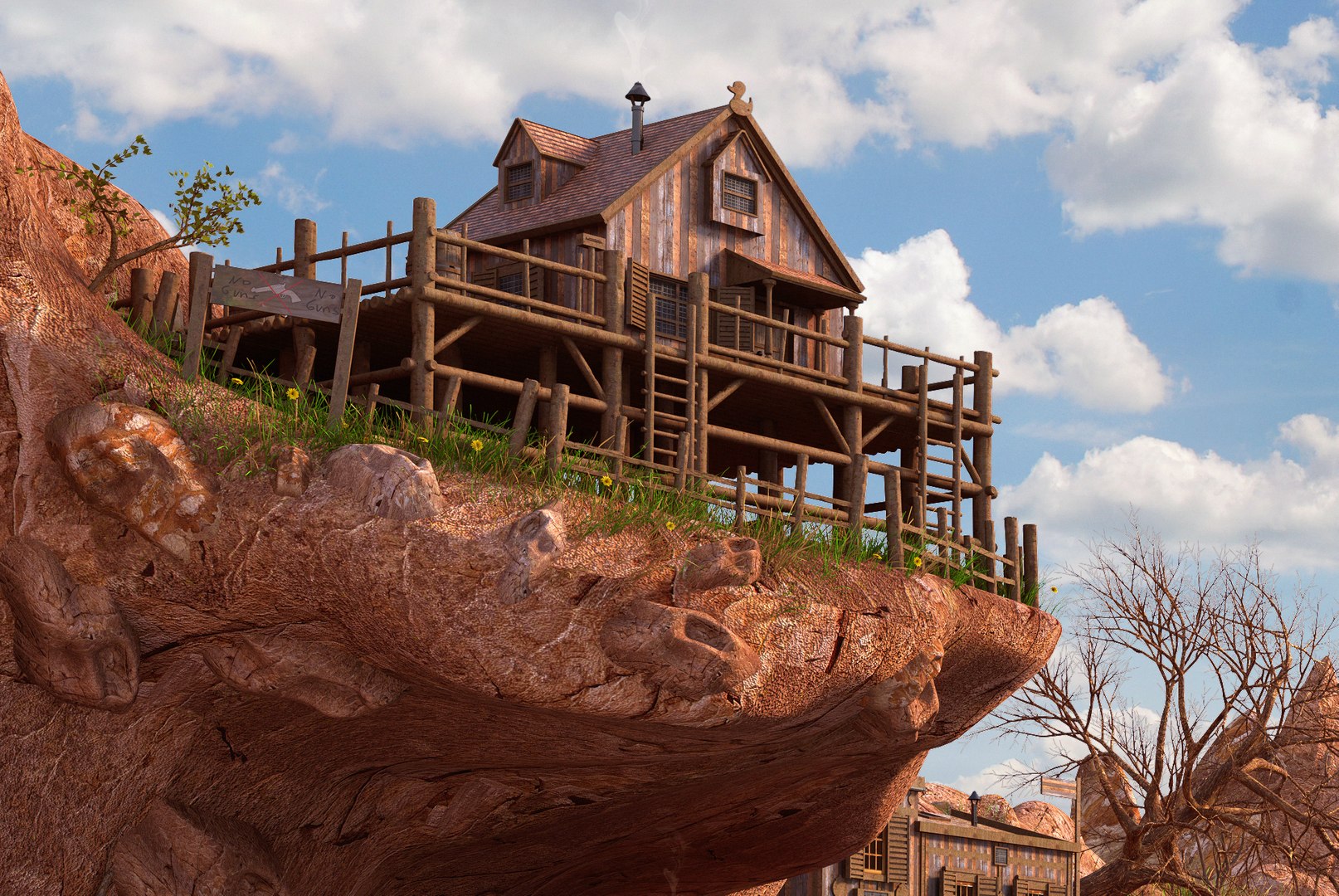 3D Landscape Western Fantasy - TurboSquid 1326396