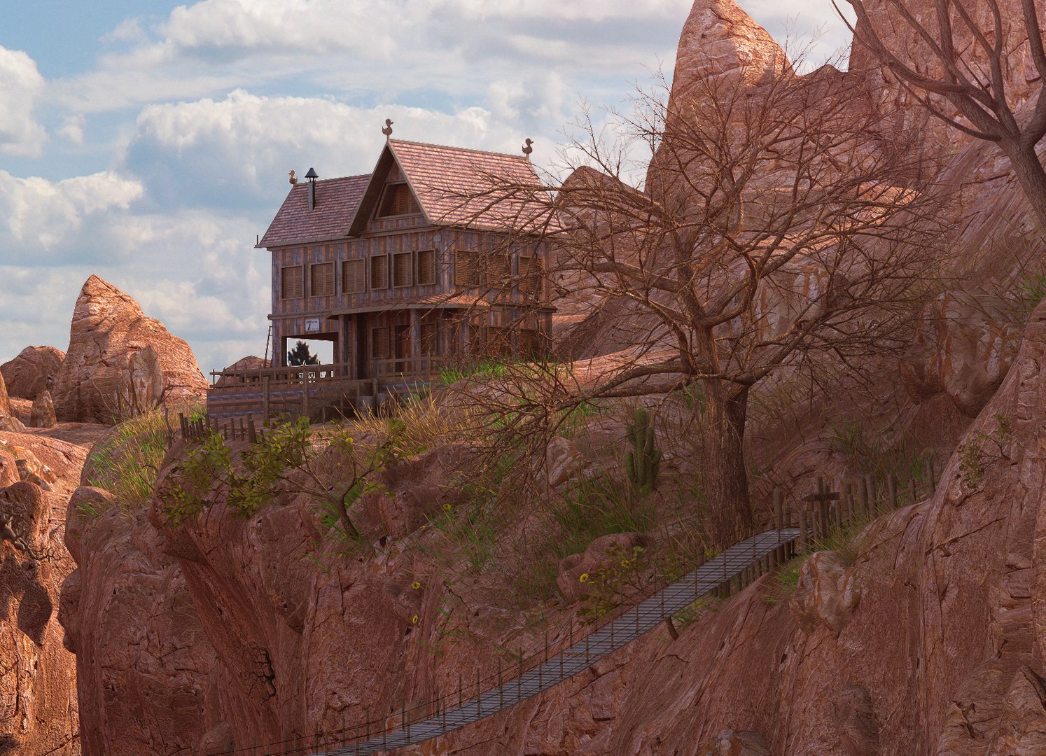3D Landscape Western Fantasy - TurboSquid 1326396