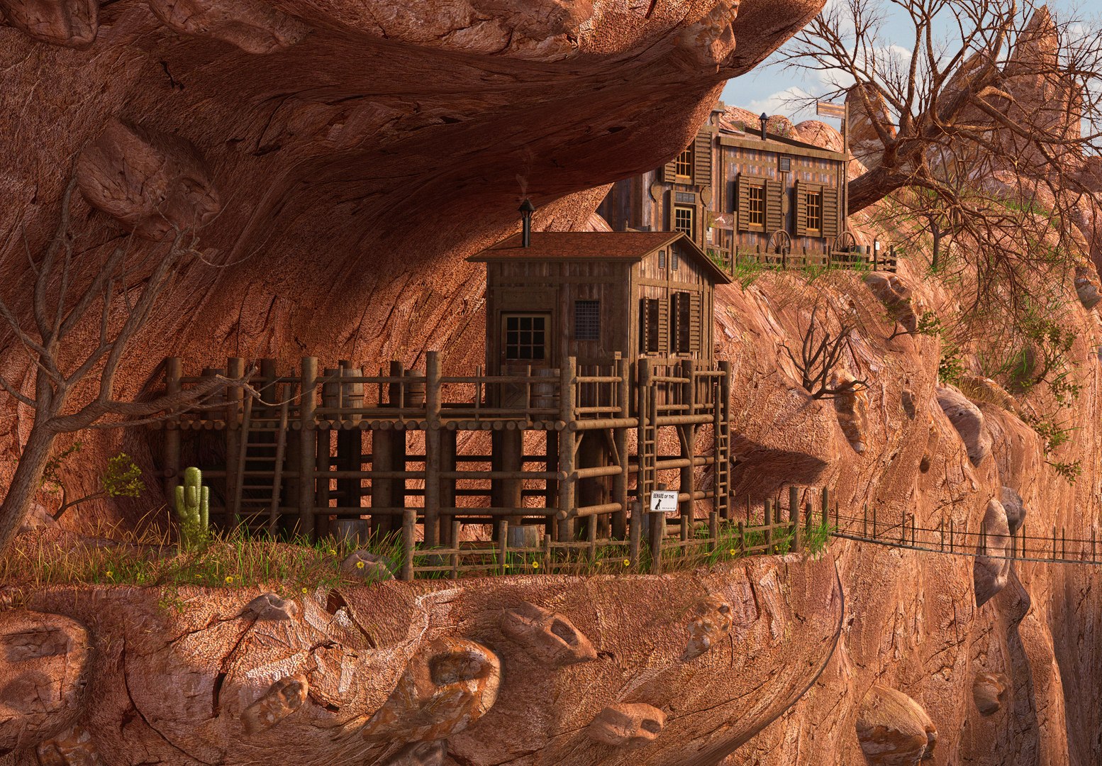 3D Landscape Western Fantasy - TurboSquid 1326396