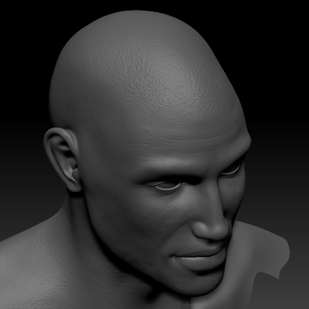 Anatomically Male Head Obj