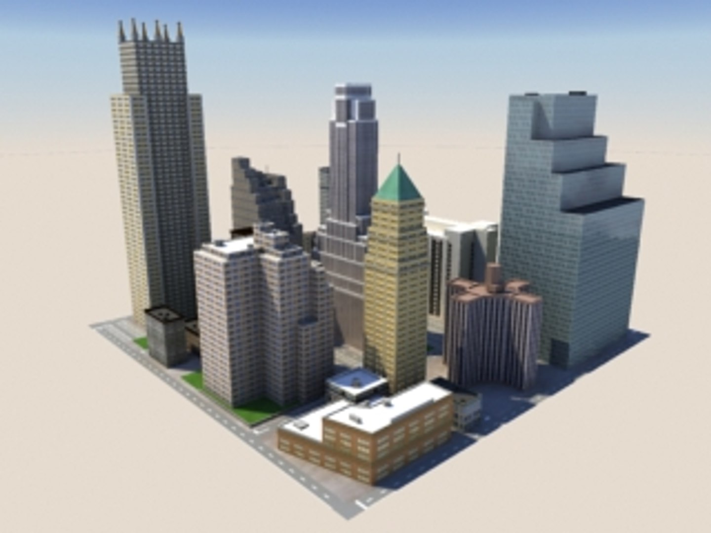 3d City Bloc Model