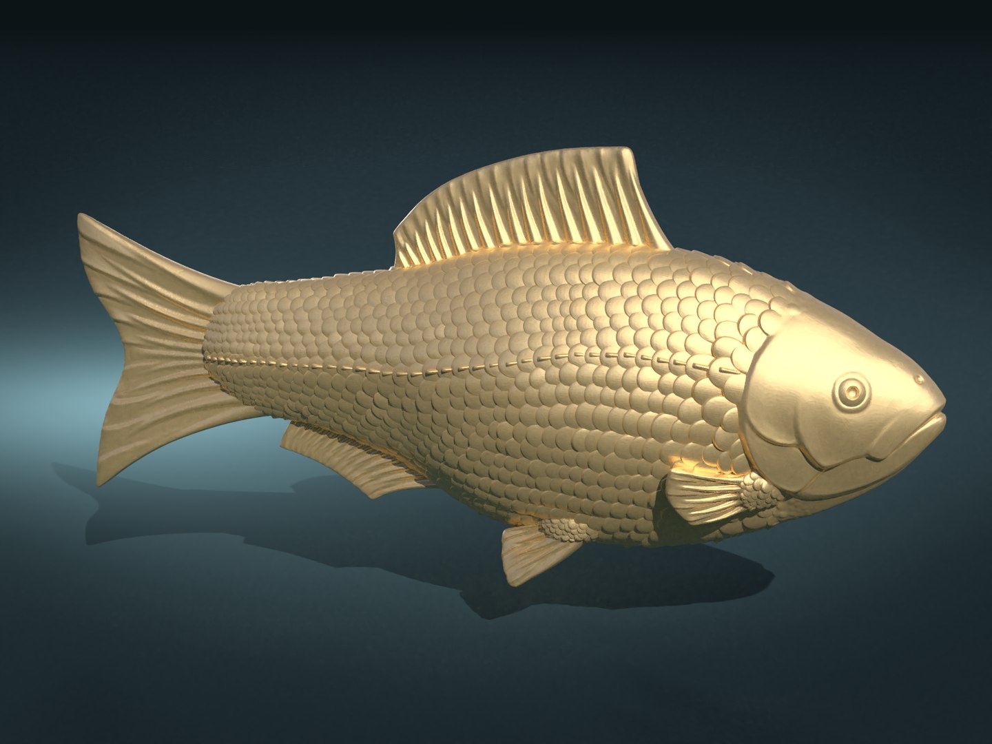 Golden Fish 3D Model - TurboSquid 1279622