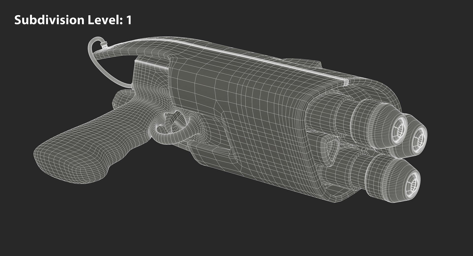 science fiction rifle gun 3d max