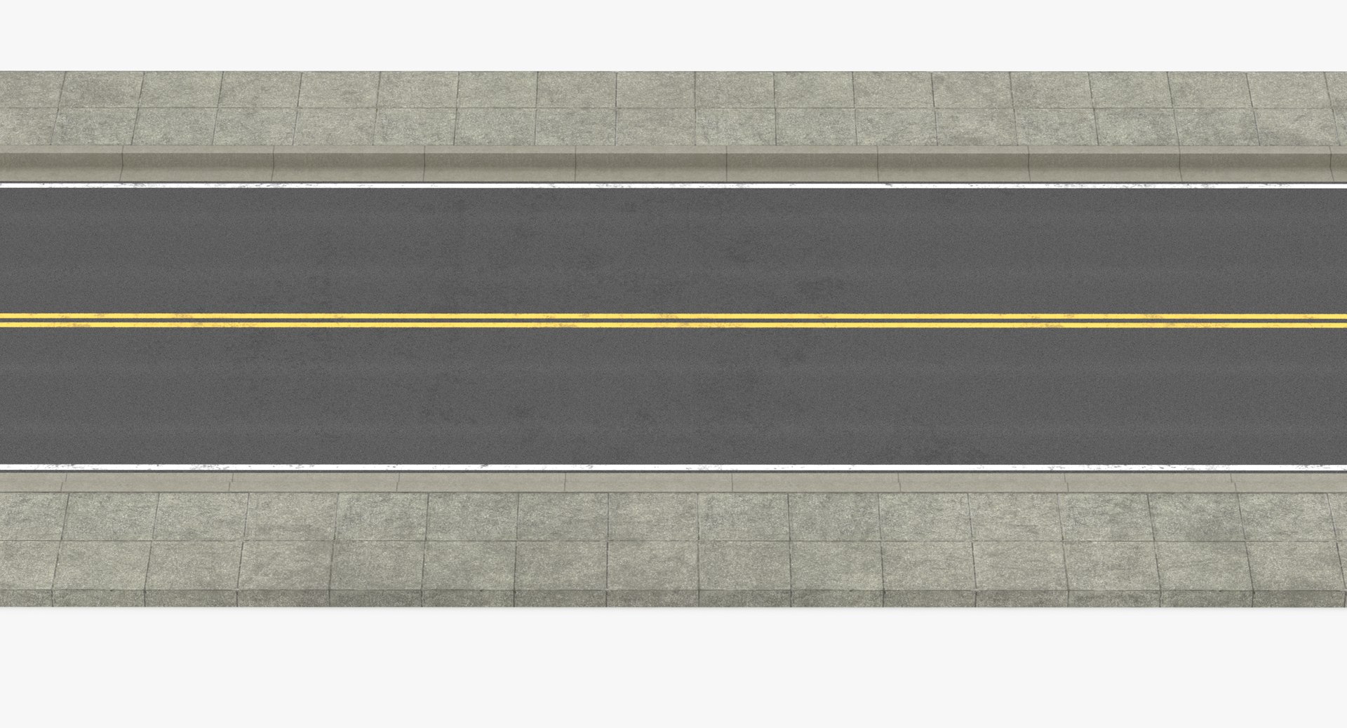 2 Lane Street Straight 3d Max