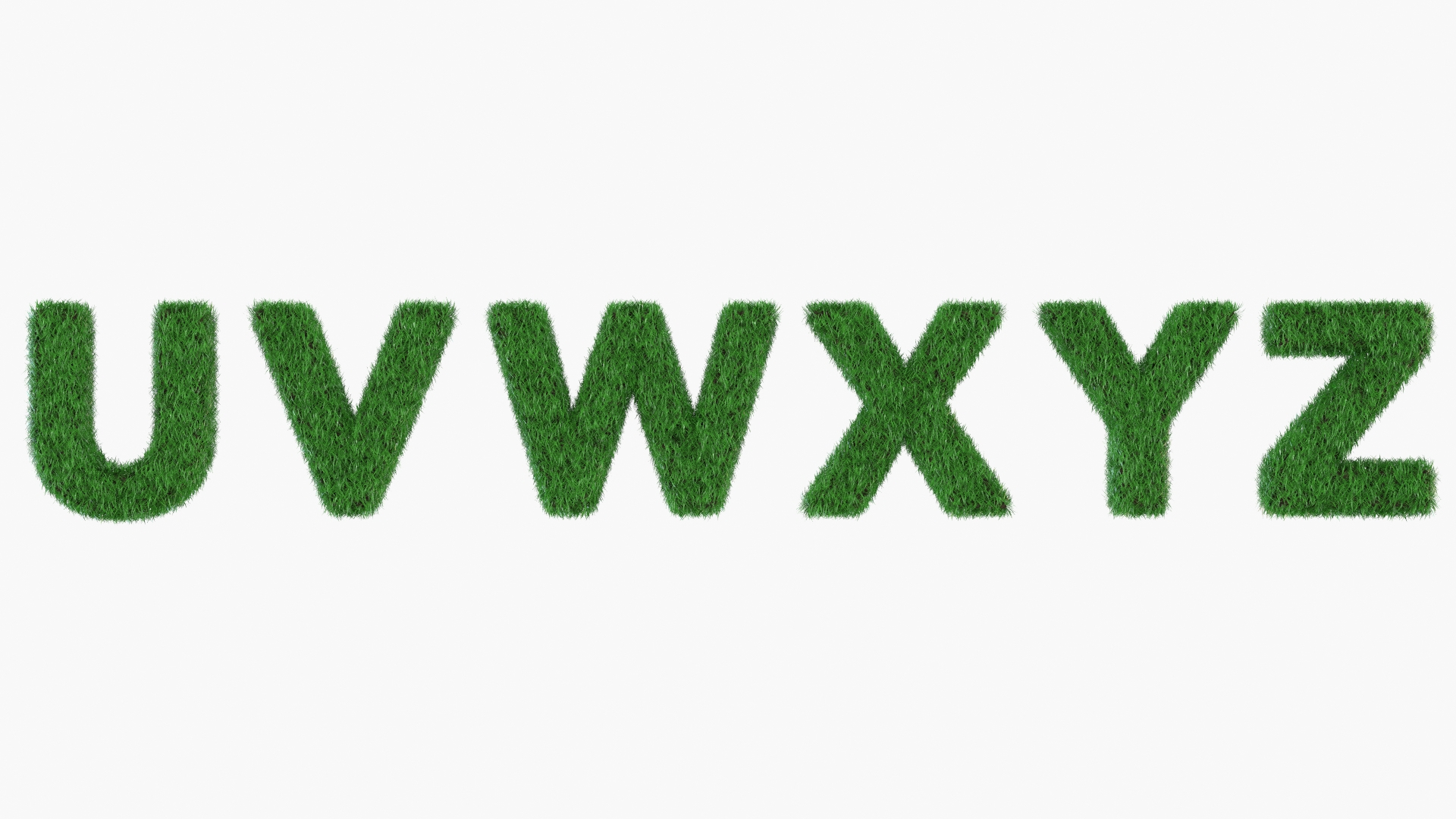 Grass Alphabet 3D Model - TurboSquid 1629403