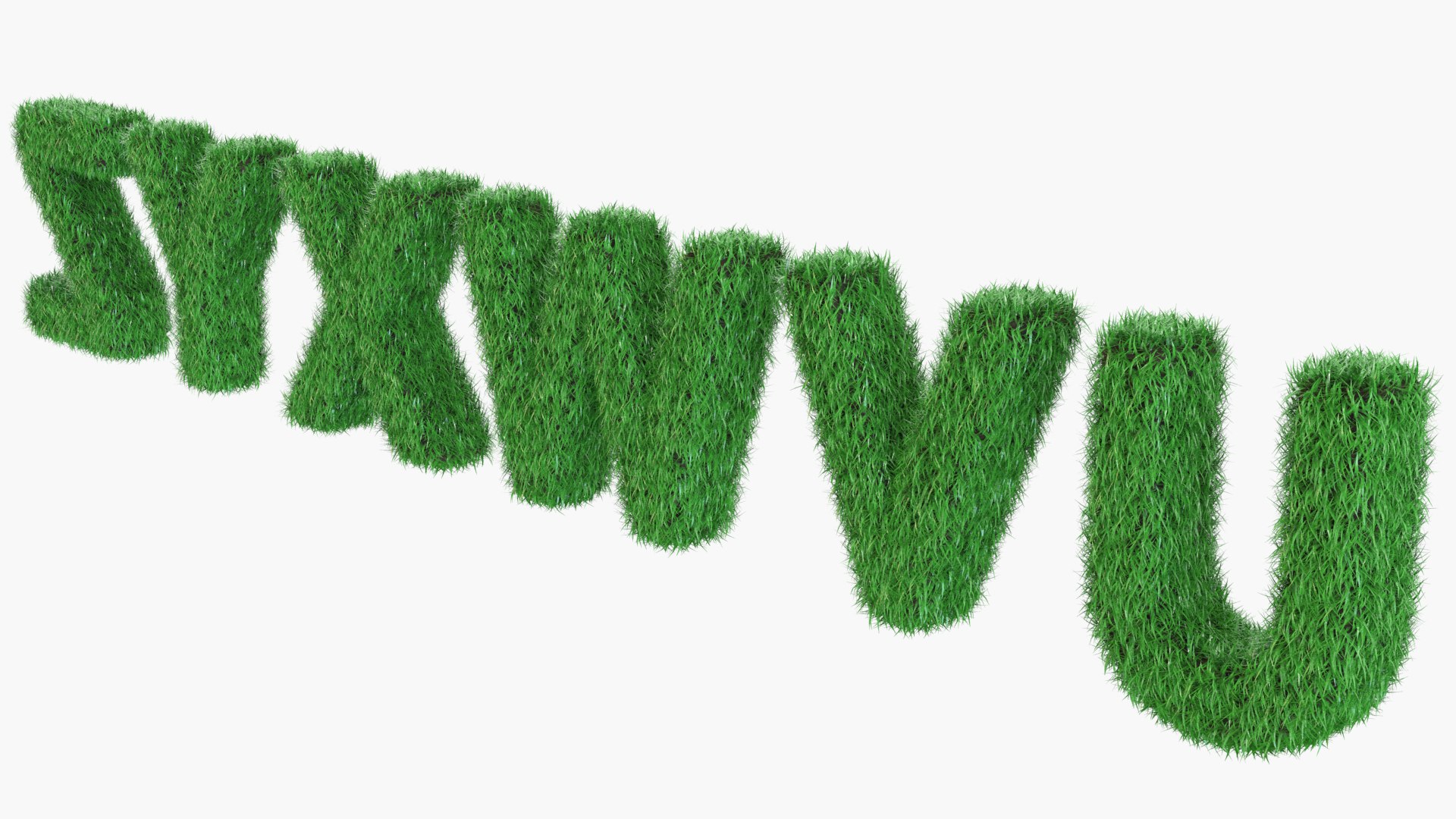 Grass Alphabet 3D Model - TurboSquid 1629403