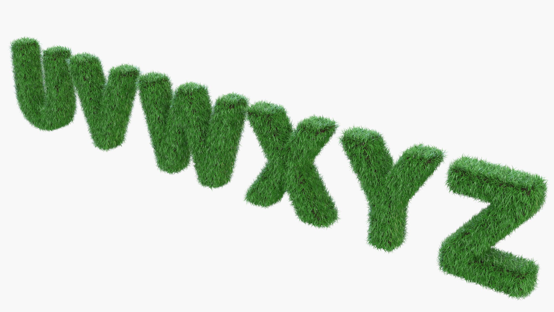 Grass Alphabet 3D Model - TurboSquid 1629403