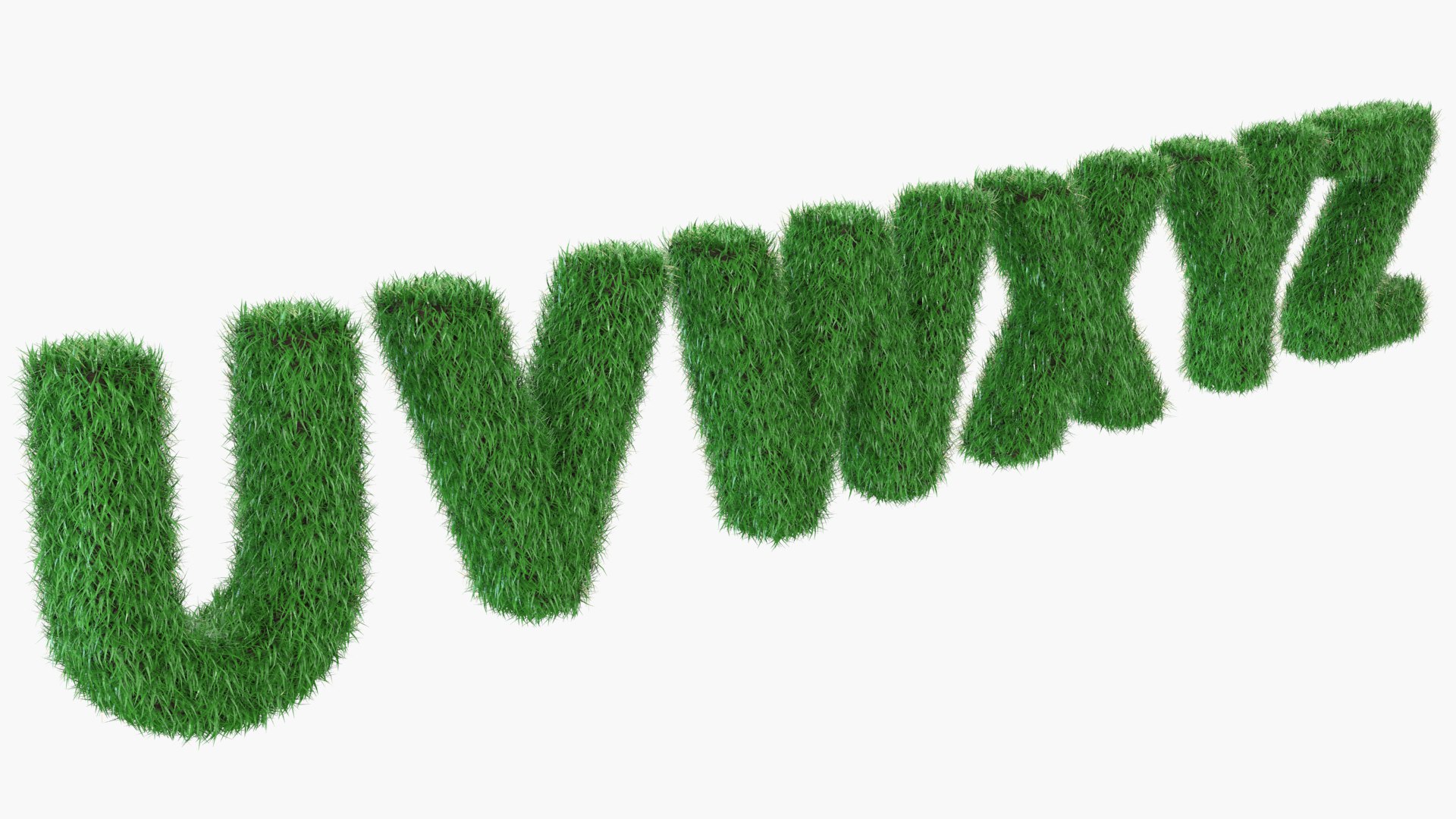 Grass Alphabet 3D Model - TurboSquid 1629403