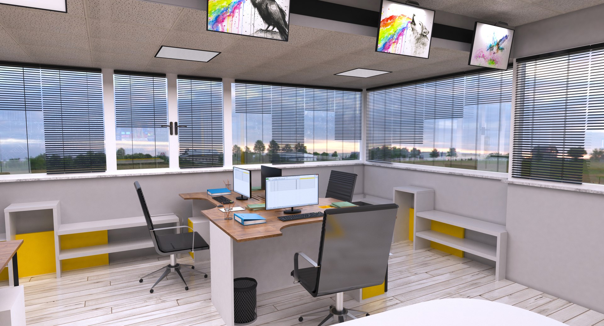 3D Office Interior - TurboSquid 1282432