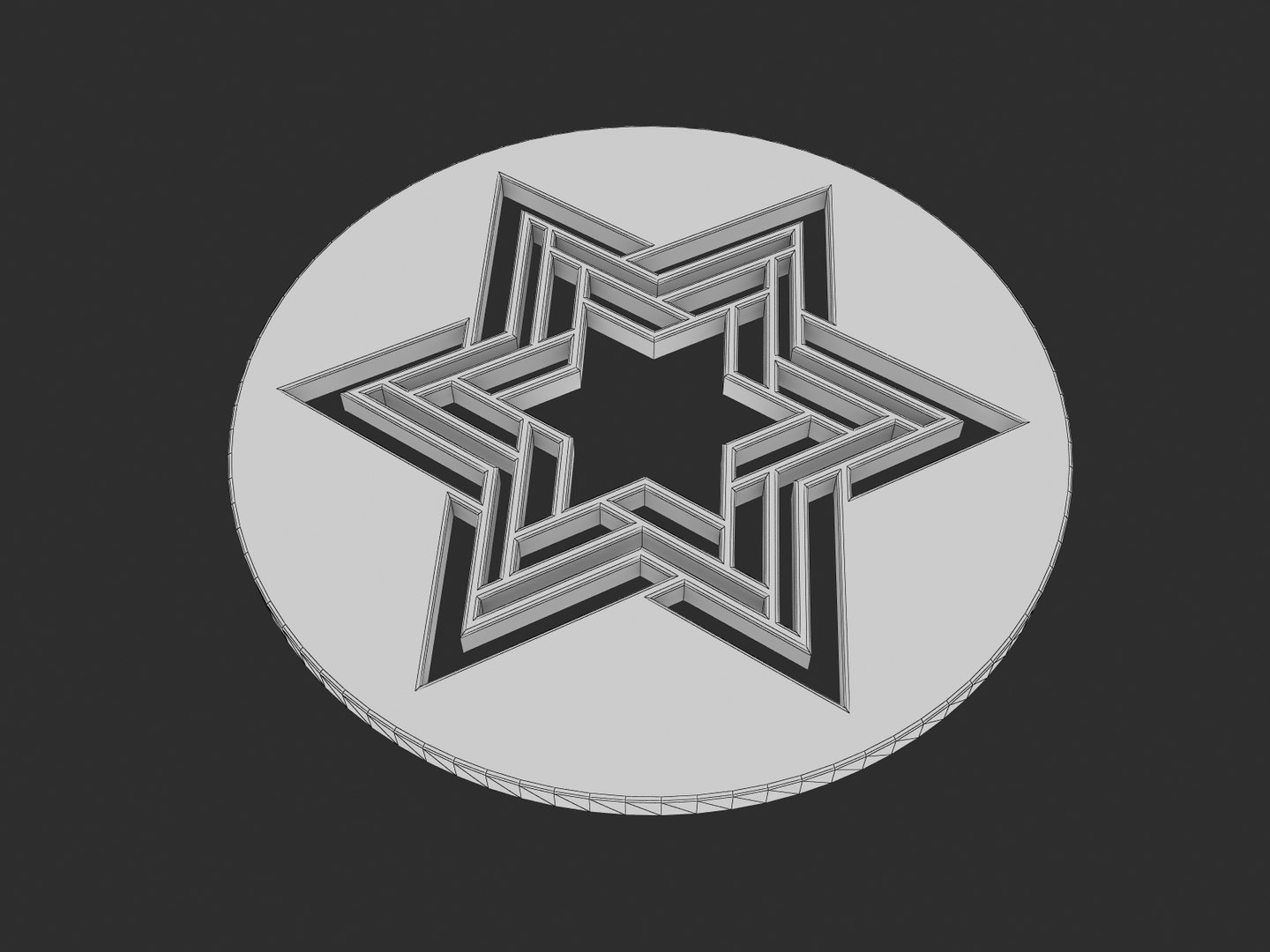 3D Star David Medallion - TurboSquid 1429457